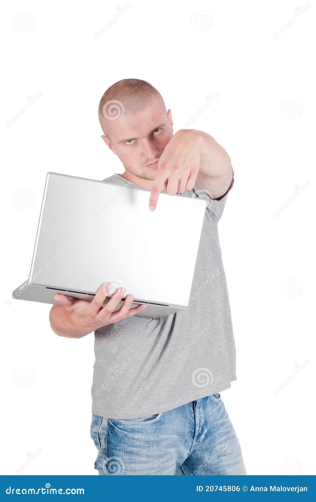 Man isolated on white stock photo. Image of expression - 20745806