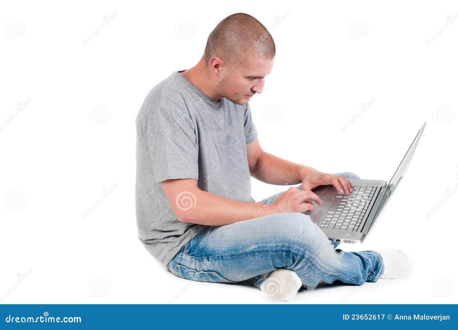 Man isolated on white stock image. Image of short, expression - 23652617