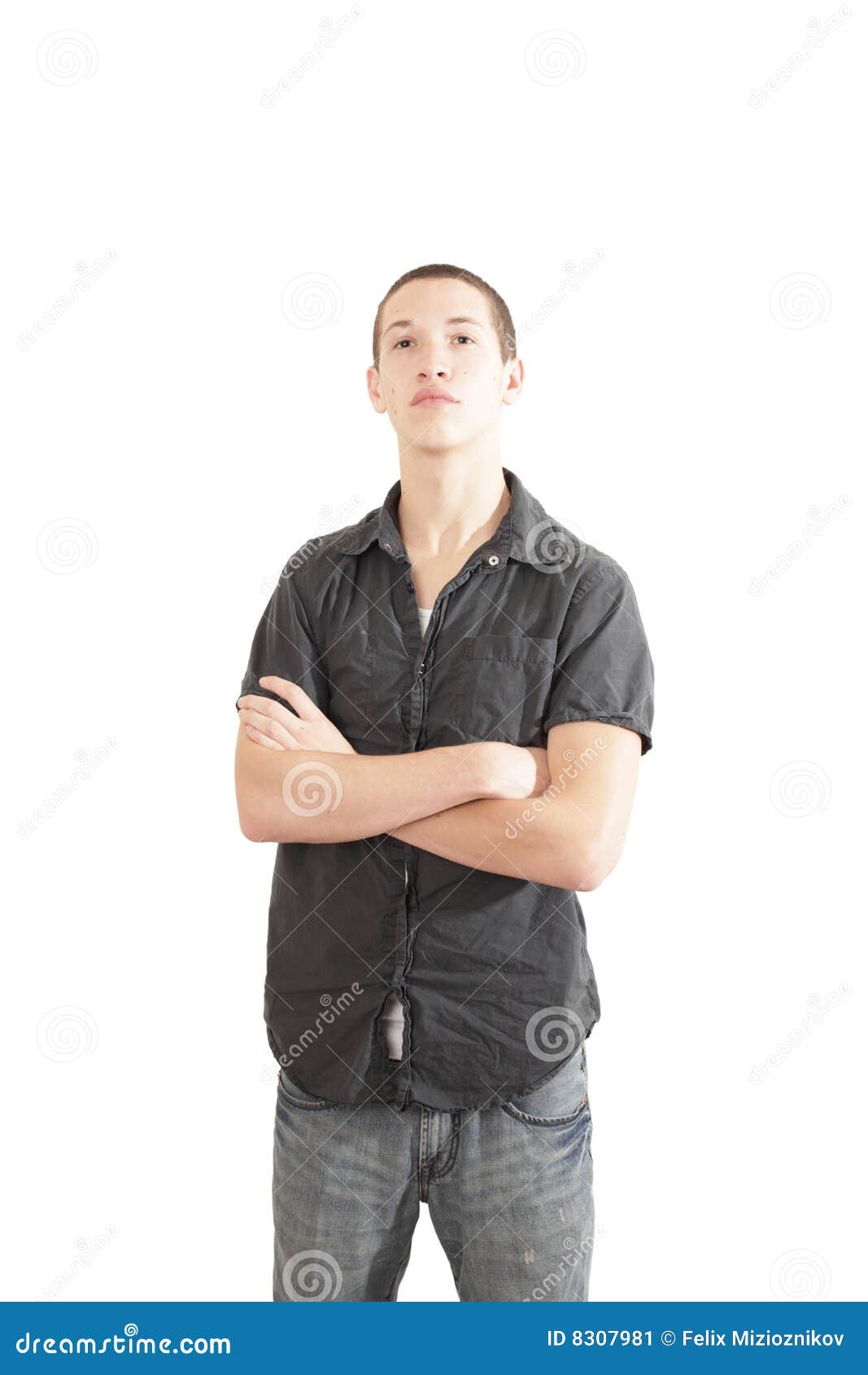 Man isolated on white stock image. Image of copy, copyspace - 8307981