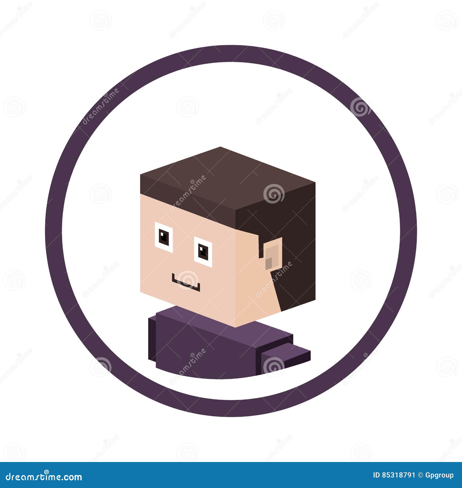 Man isometric avatar stock illustration. Illustration of isometric ...