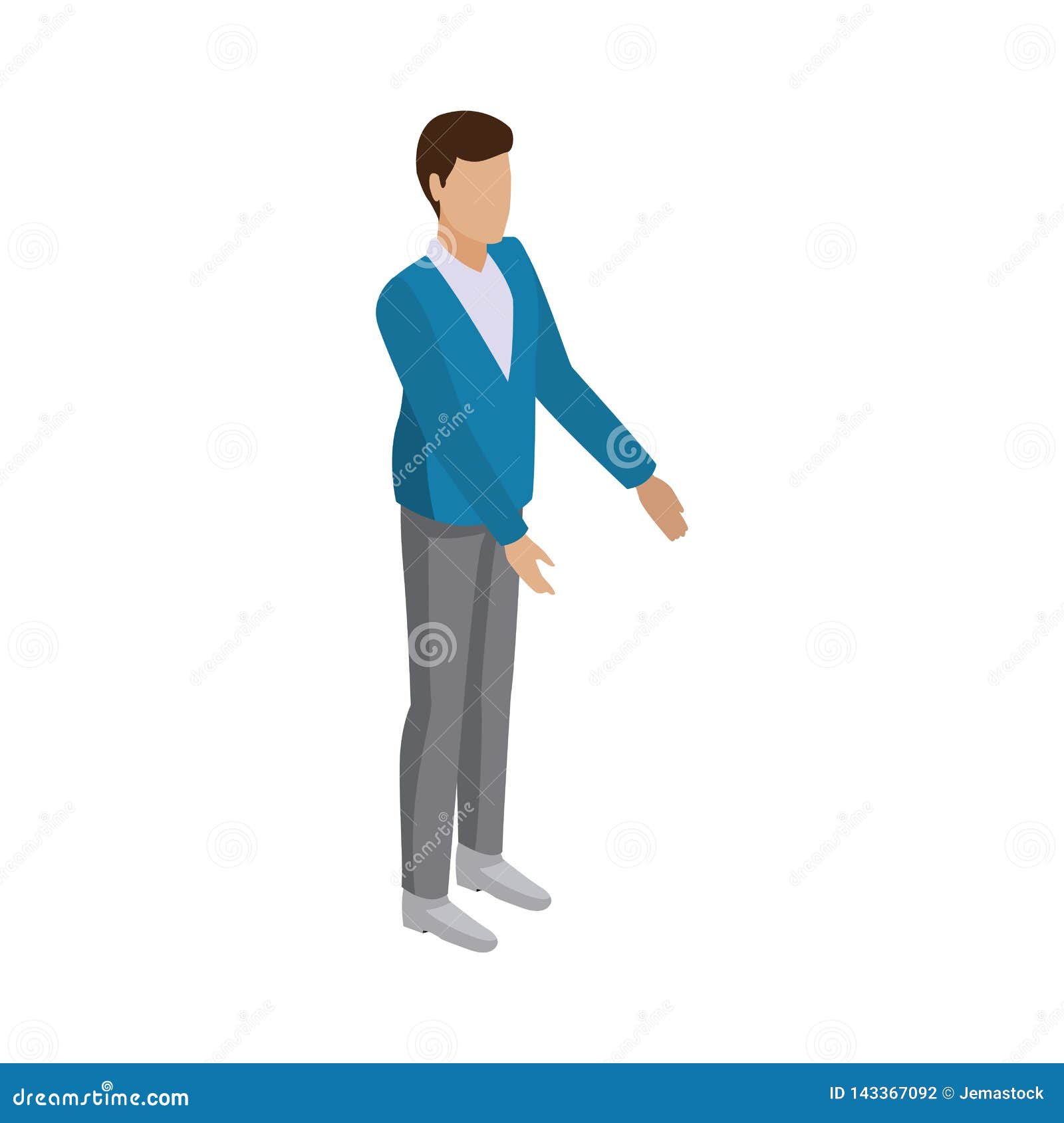 Man isometric avatar stock vector. Illustration of cartoon - 143367092