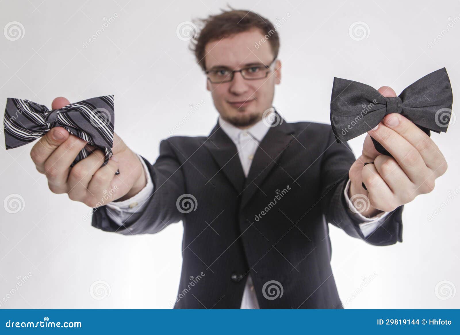 Man with two bows stock photo. Image of young, accessory - 29819144