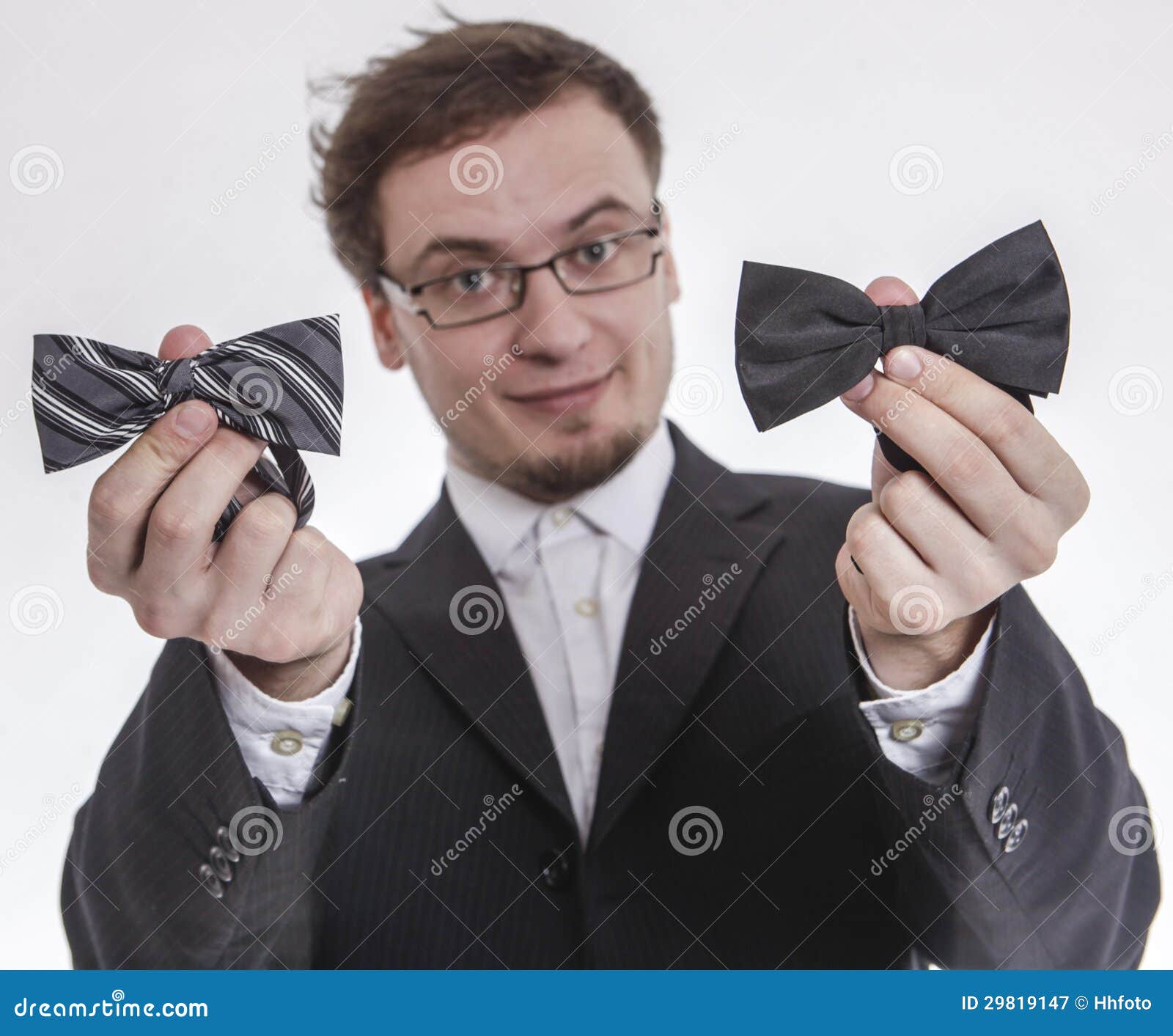 Man with two bows stock image. Image of black, blue, pose - 29819147
