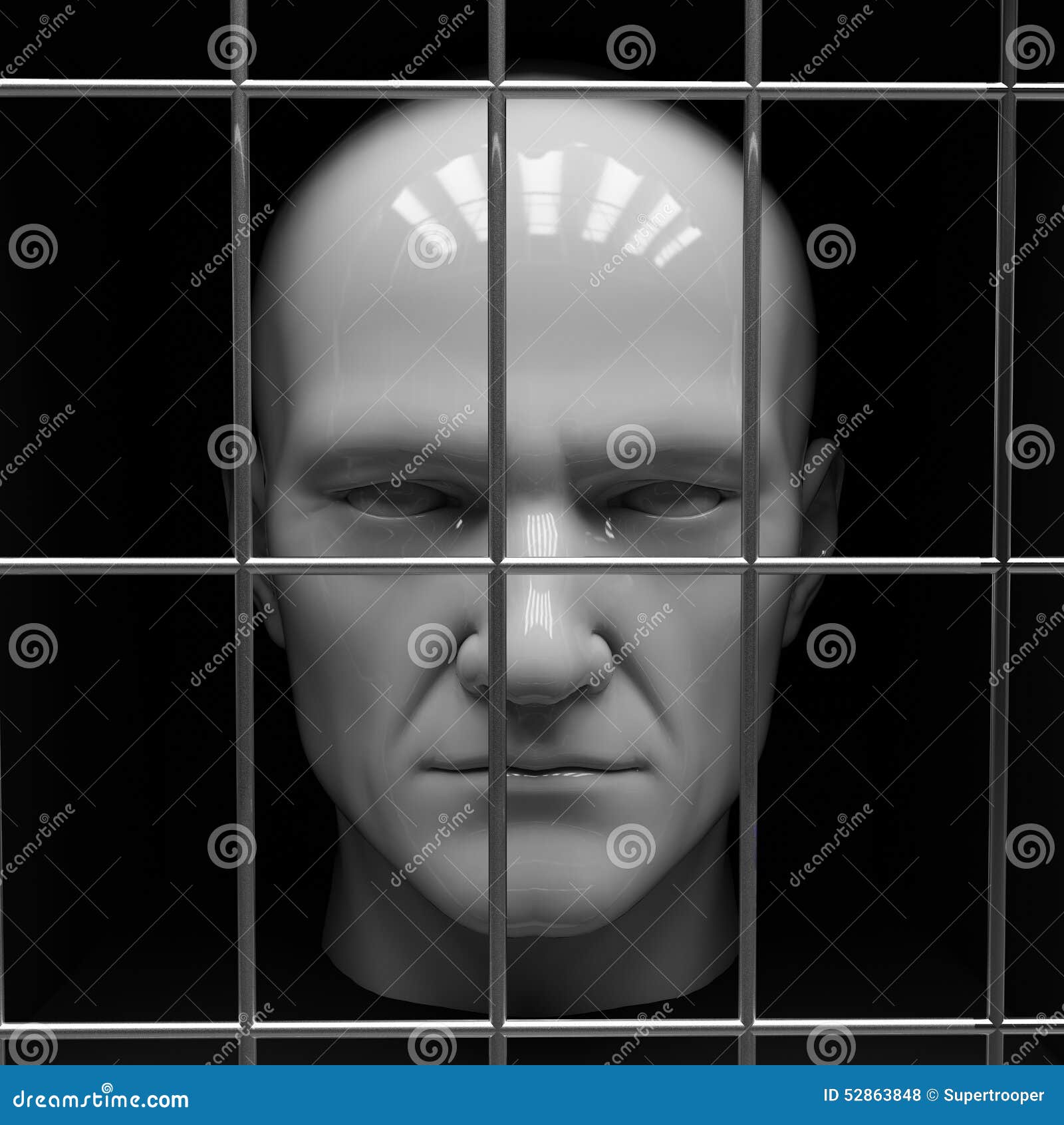 Man in jail stock photo. Image of custodial, concept - 52863848