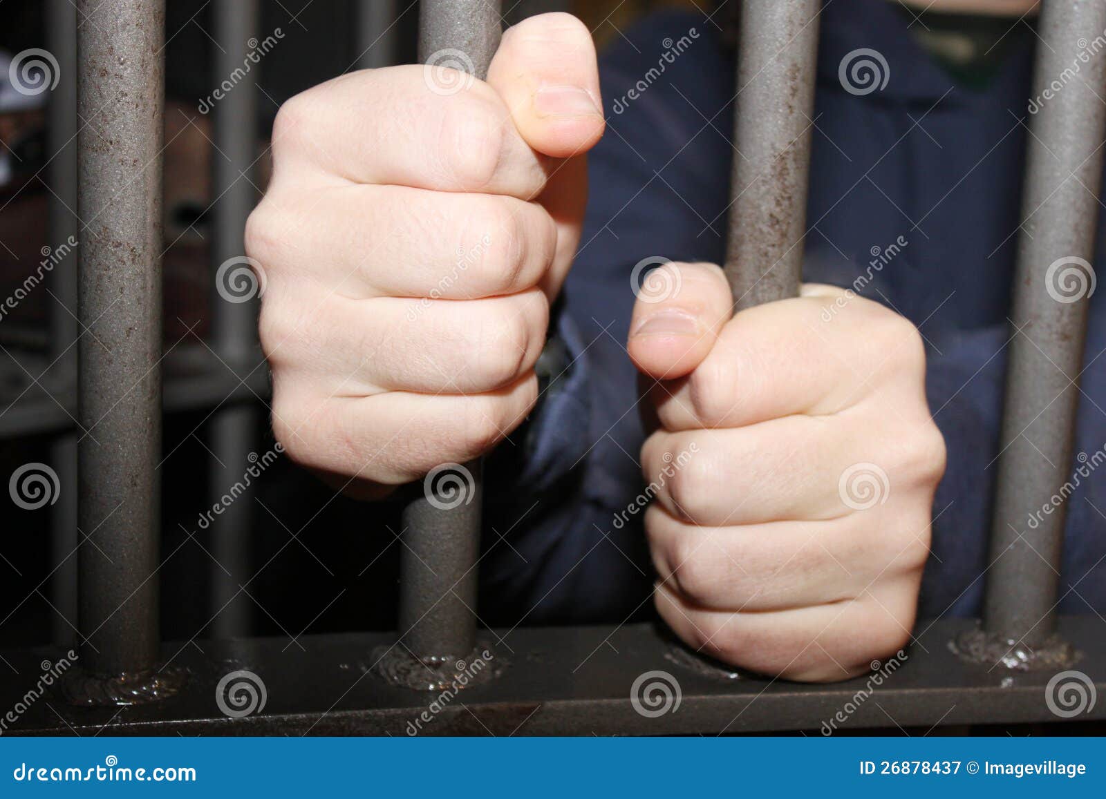 Man in Jail Trying To Reach Out Stock Image - Image of confined ...
