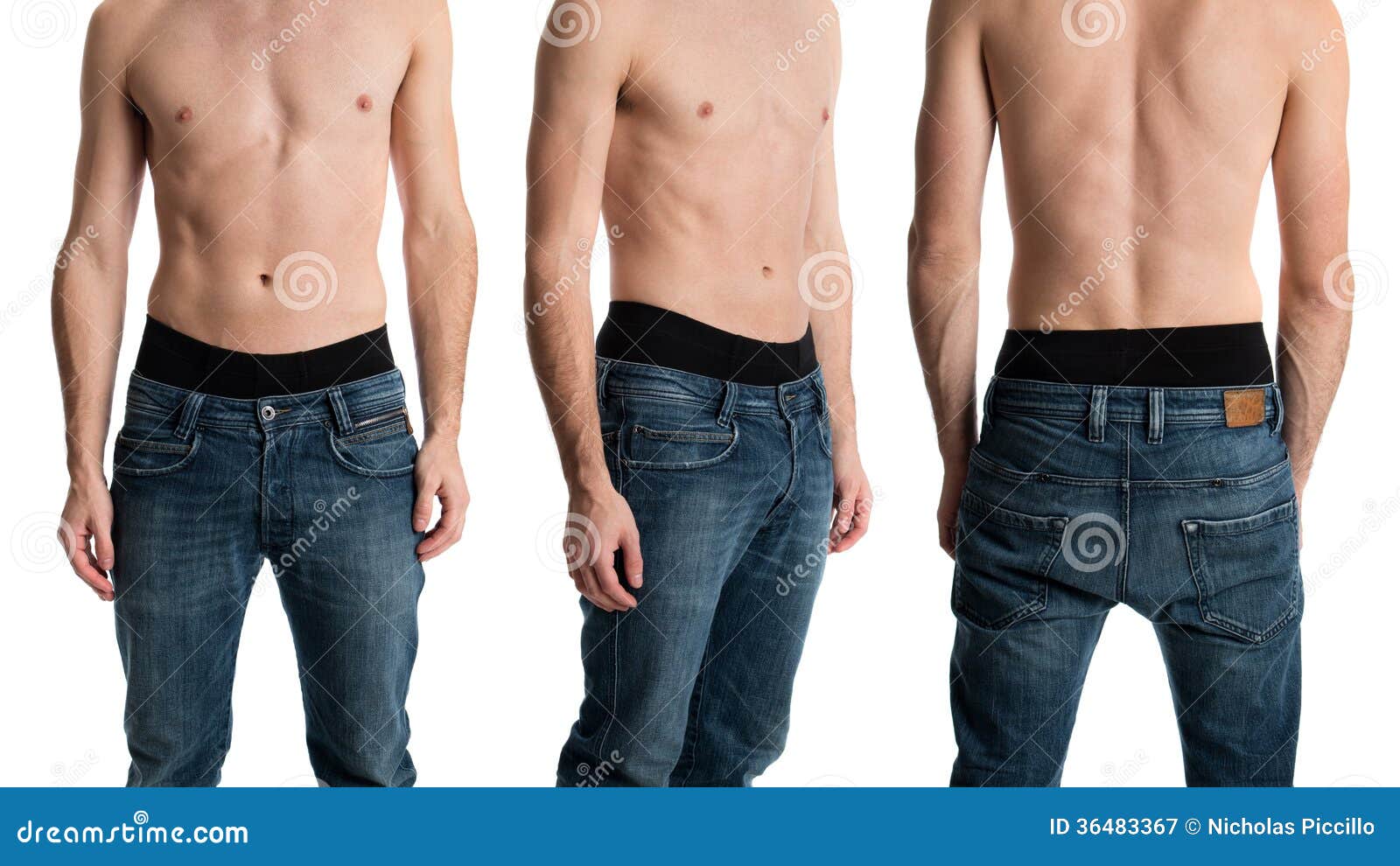 Man in Jeans stock image. Image of variations, studio - 36483367