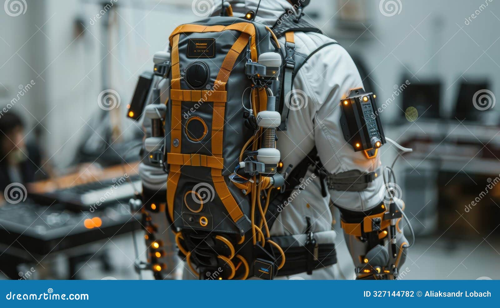 A Man in a Jet Suit. a Man in a Tactical Space Suit Stock Photo - Image ...