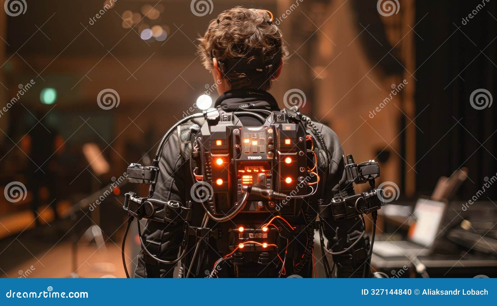 A Man in a Jet Suit. a Man in a Tactical Space Suit Stock Photo - Image ...