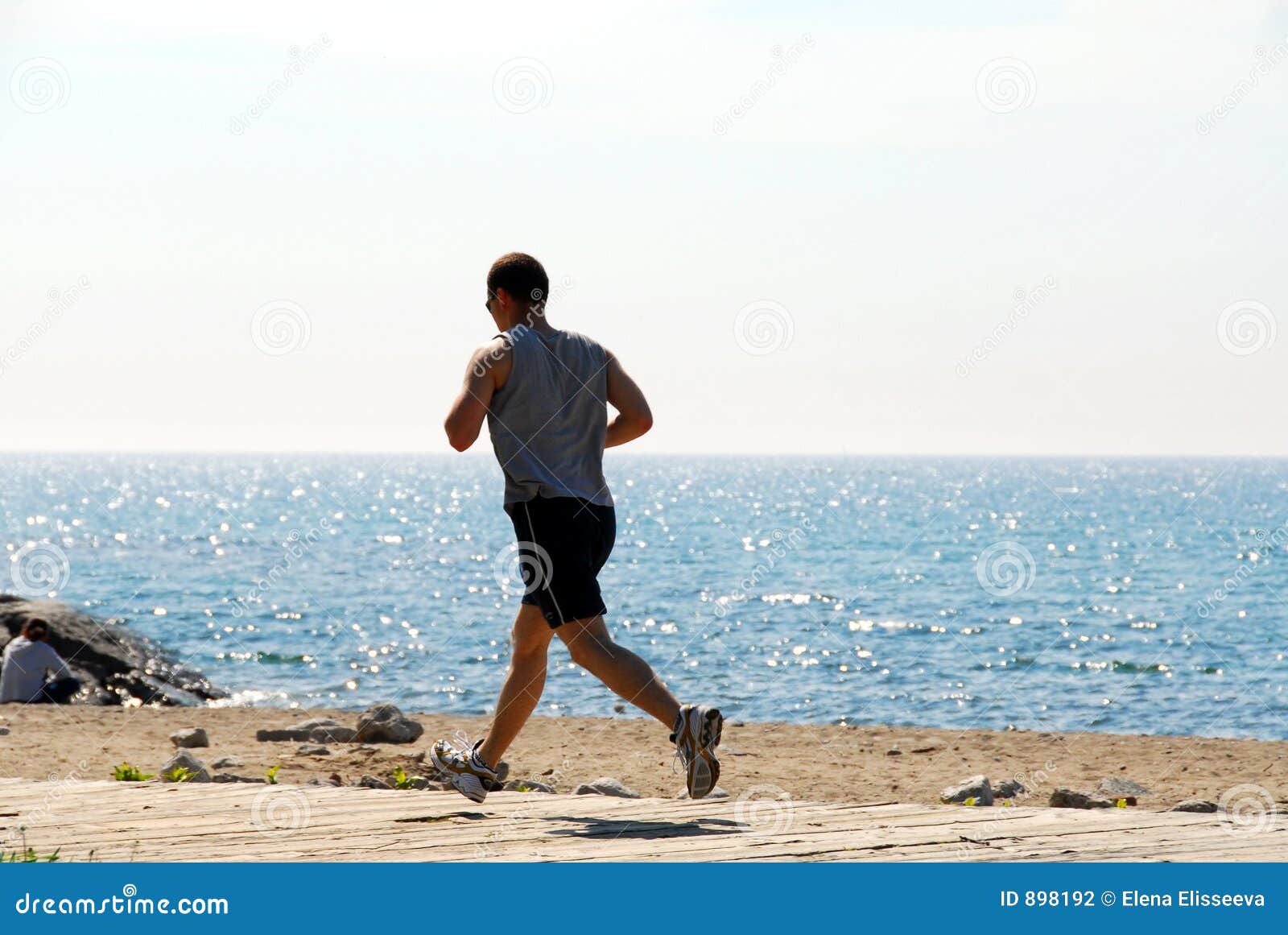 Man jogging stock photo. Image of boardwalk, active, exercising - 898192