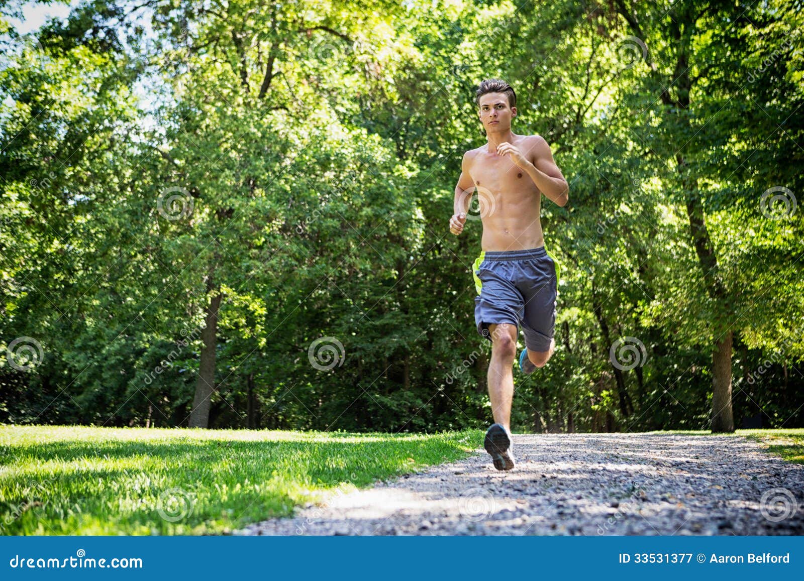 Man Jogging Outdoors stock image. Image of dirt, horizontal - 33531377