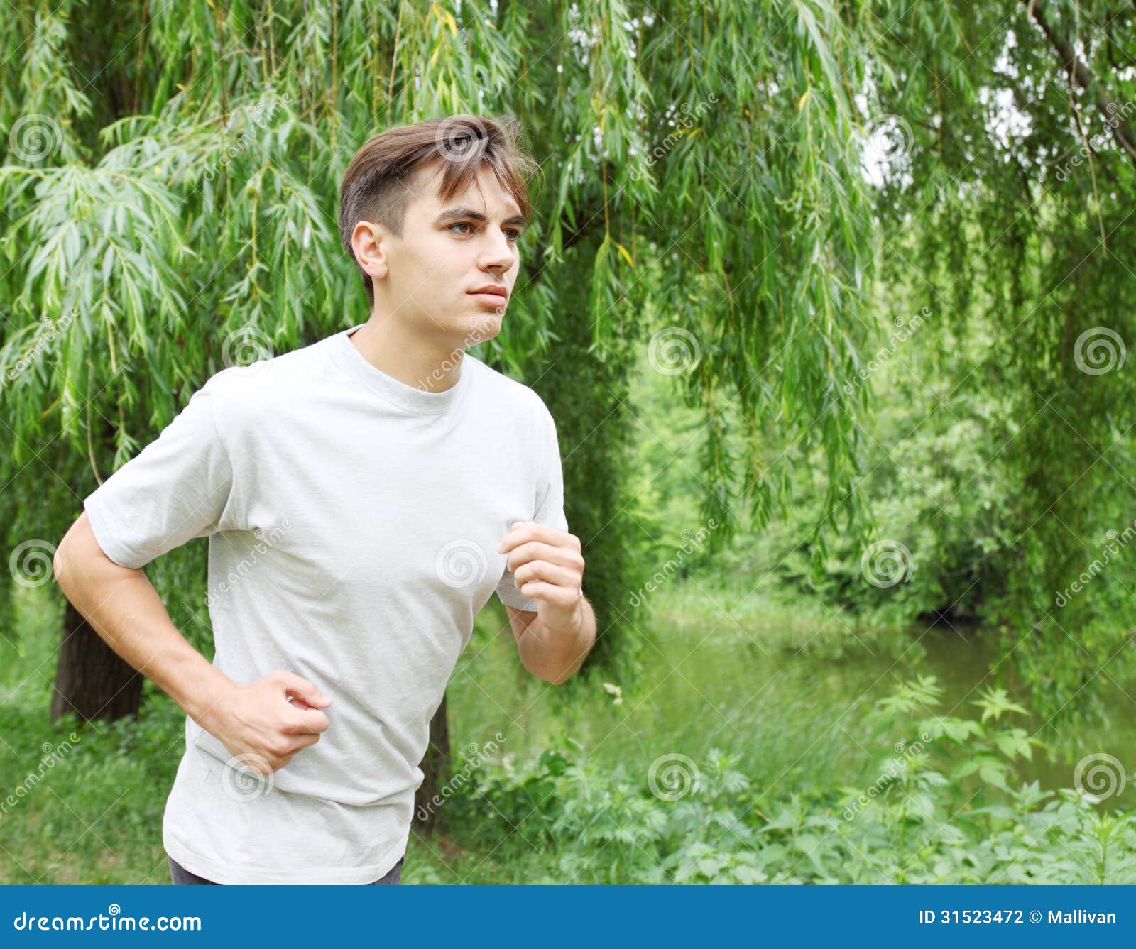 Man jogging stock photo. Image of body, hair, healthy - 31523472