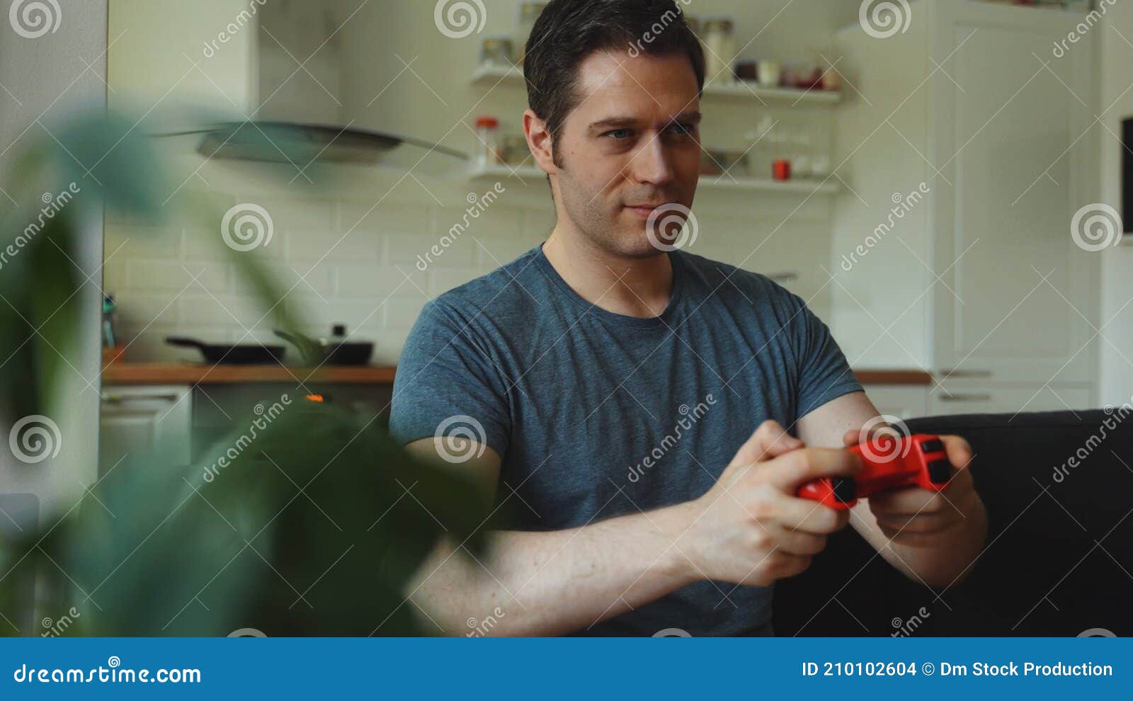 Man with Joystick Playing Racing Game. Stock Footage - Video of patrol ...