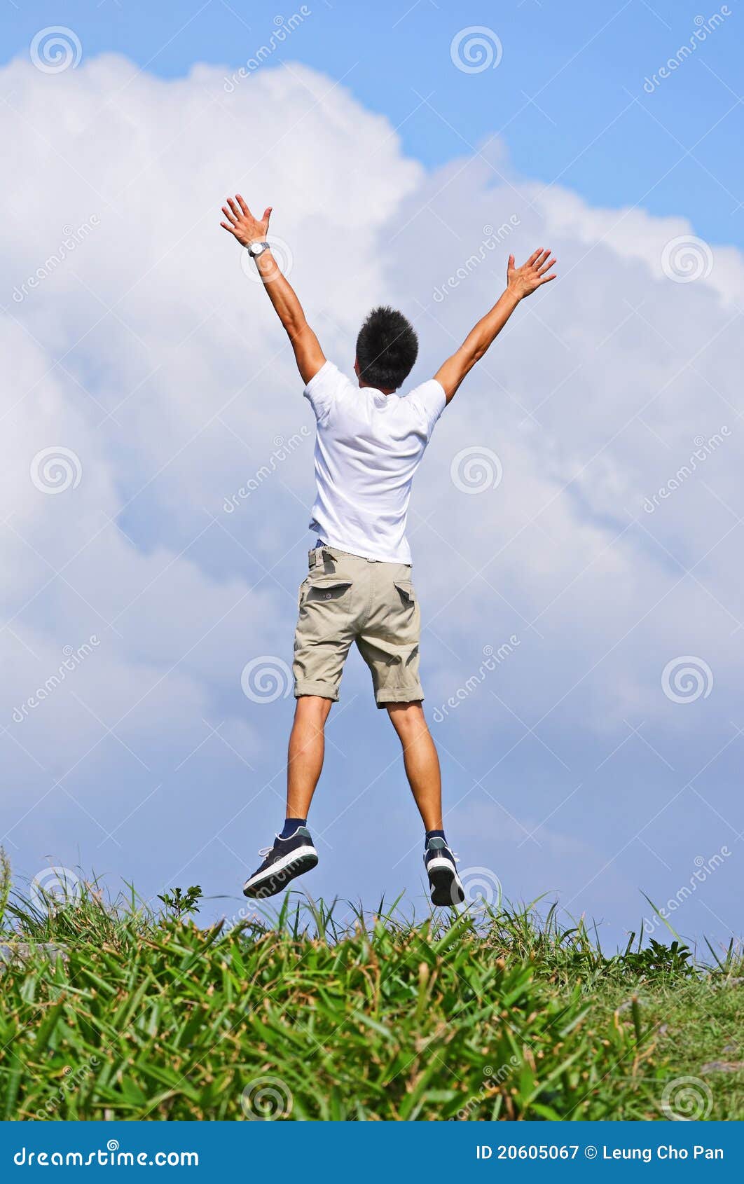 Man jump freely stock image. Image of space, jump, enjoyment - 20605067