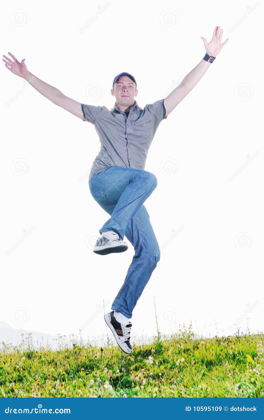 Man jump outdoor stock image. Image of jump, healthy - 10595109