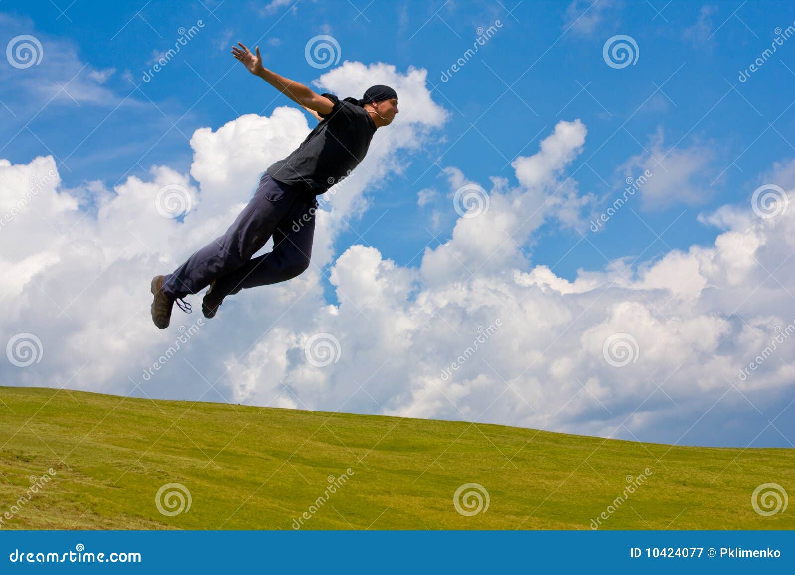Man jump over meadow stock image. Image of nimble, park - 10424077