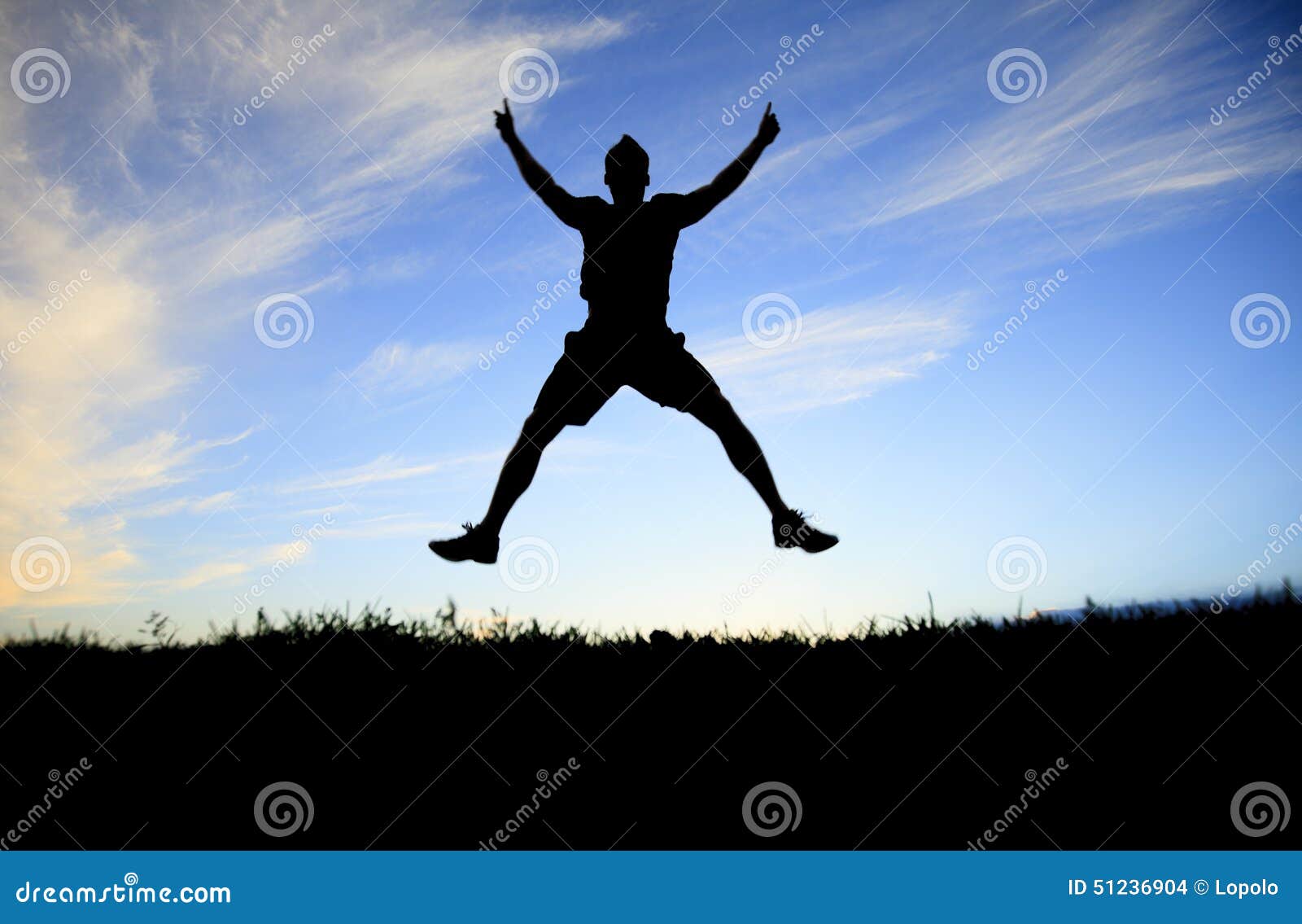 Man Jump on the Sunset Day Time Stock Photo - Image of expressive ...