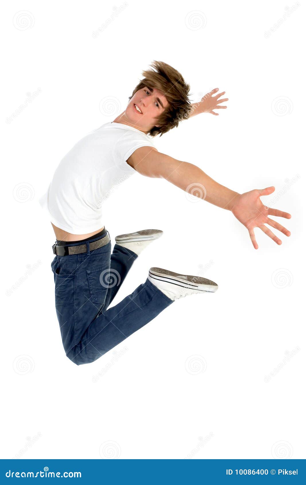 Man jumping stock photo. Image of excited, person, freedom - 10086400