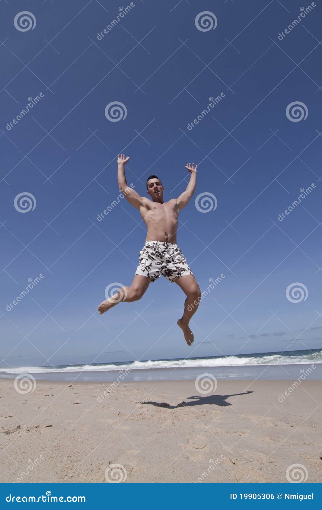 Man jumping stock photo. Image of blue, people, outdoor - 19905306