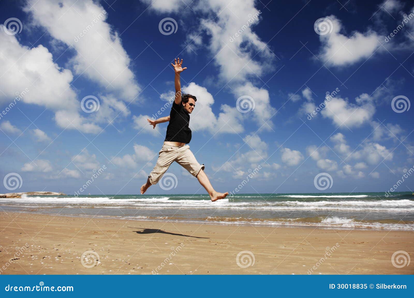 Man at the Beach Serie stock image. Image of summer, full - 30018835