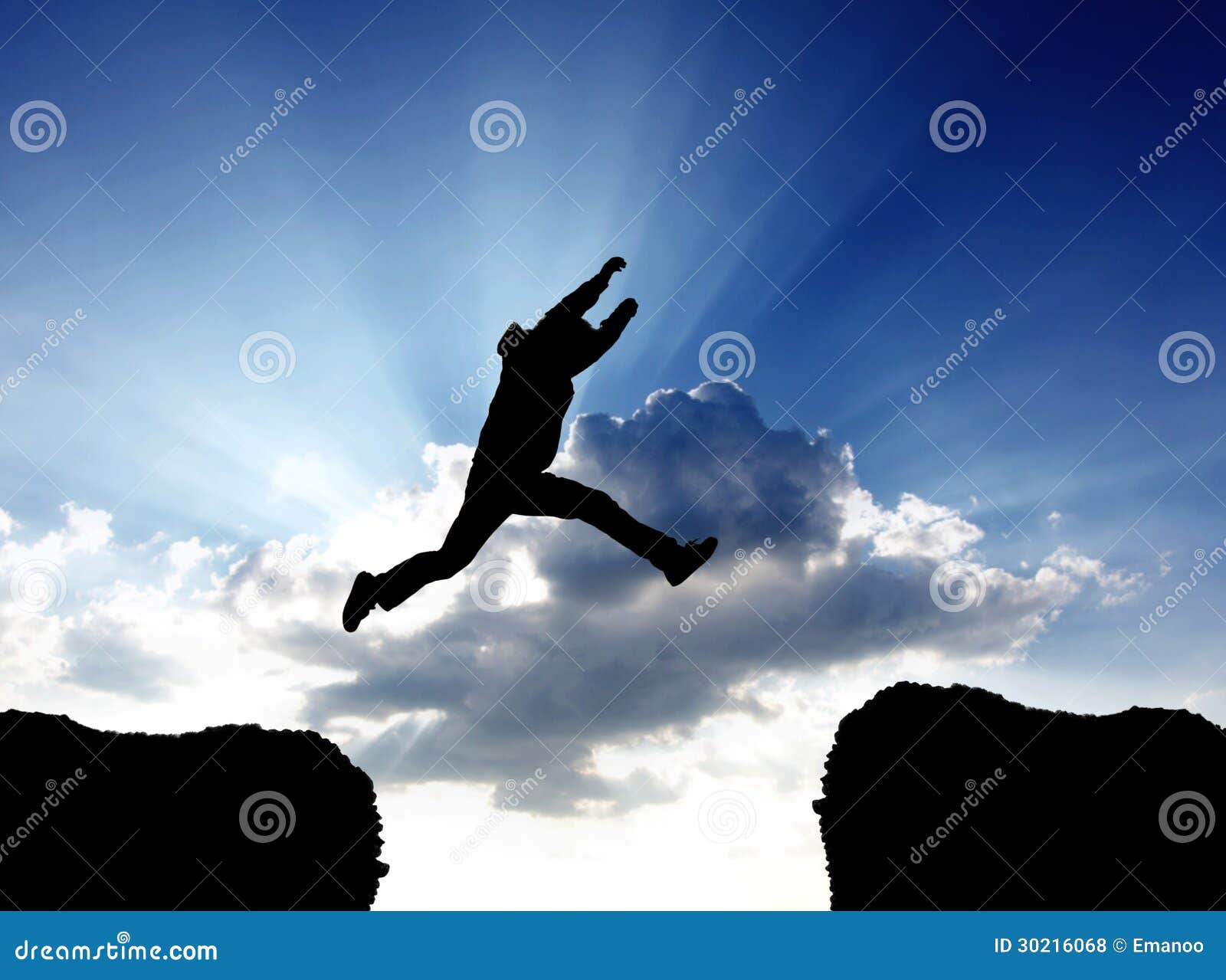 Jumping a gap in sky stock photo. Image of expressive - 30216068