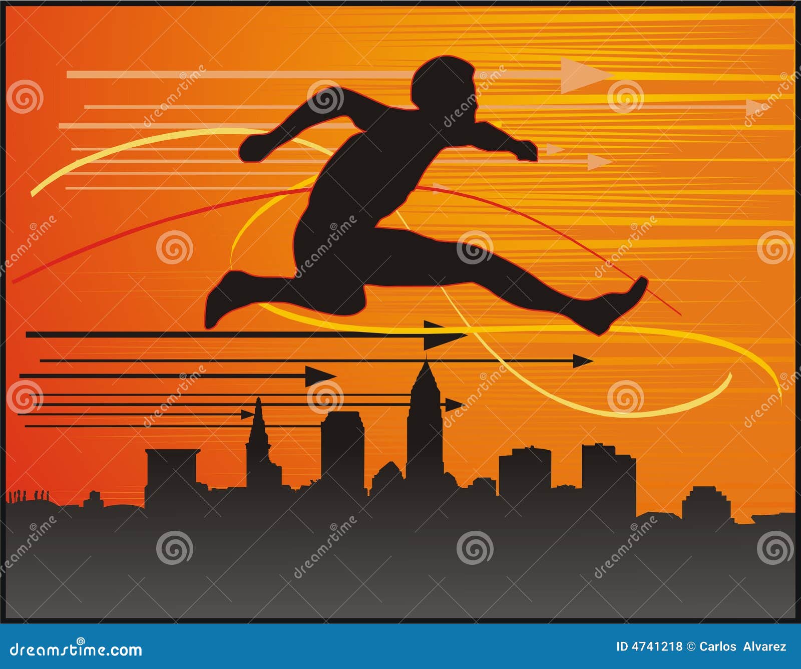 Man jumping illustration stock vector. Illustration of building - 4741218