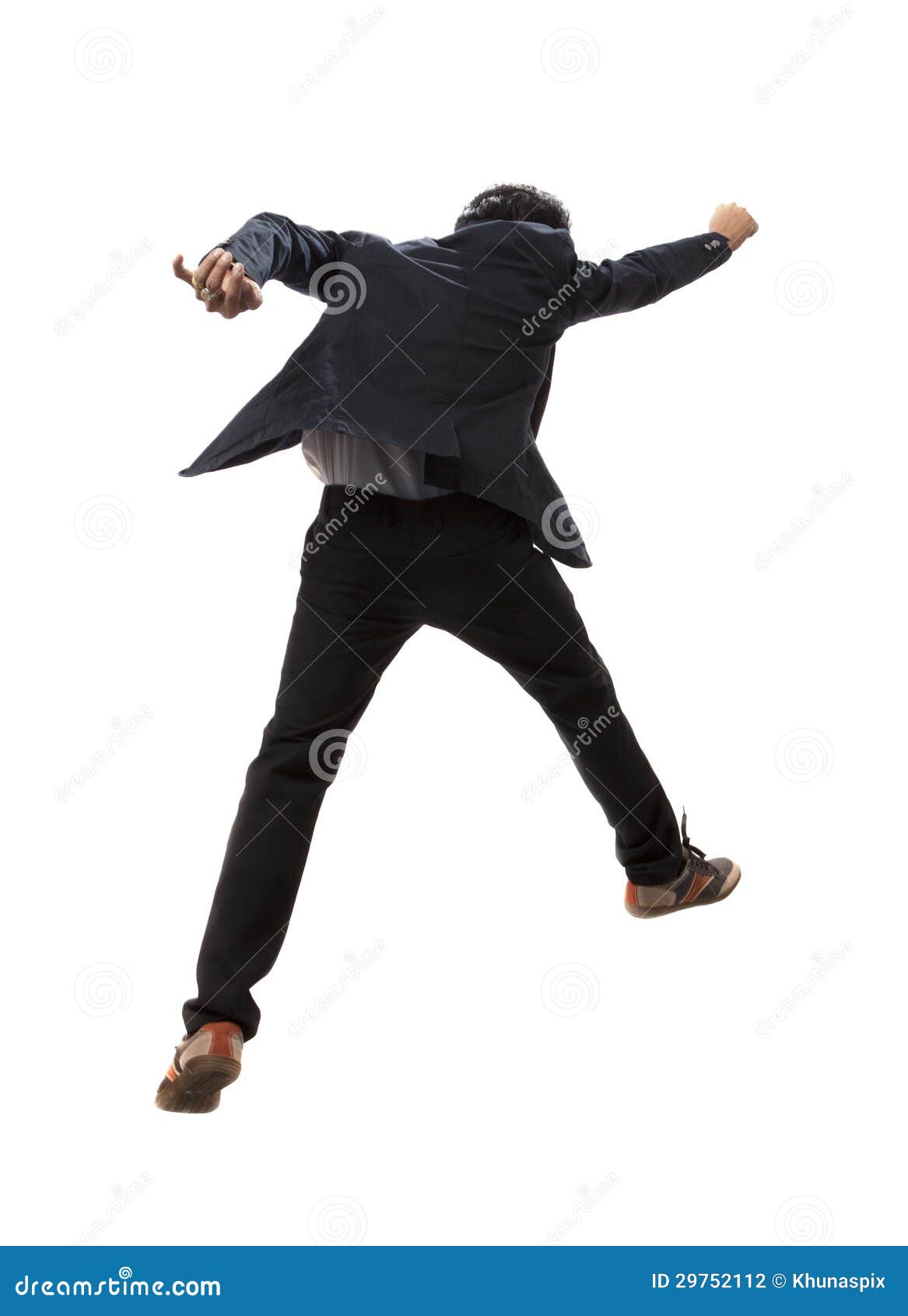 Man jumping isolated white stock photo. Image of action - 29752112