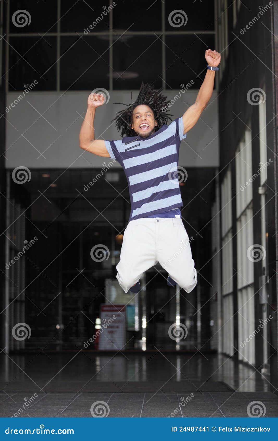 Man jumping for joy stock image. Image of joyous, vertical - 24987441
