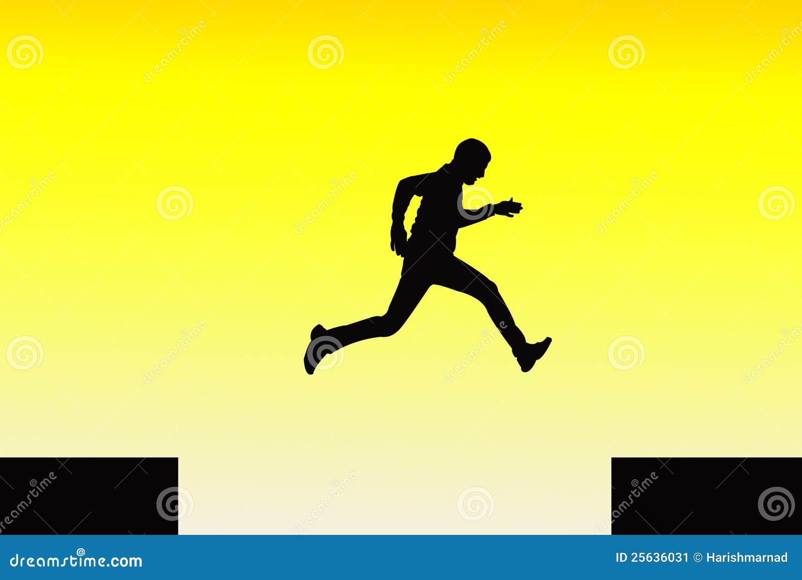 Man Jumping from One Place To Another Stock Illustration - Illustration ...