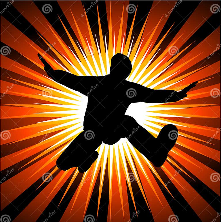 Man jumping out stock vector. Illustration of leaping - 1228500