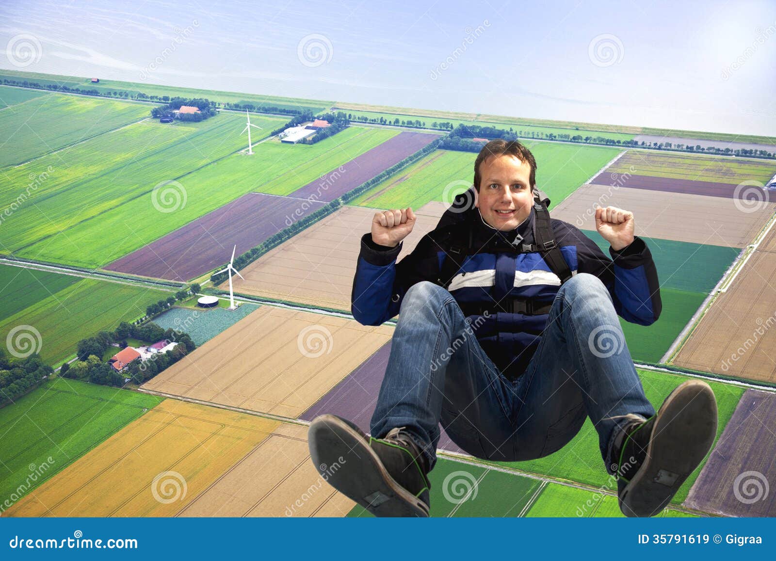 Man jumping out of plane stock image. Image of jumper - 35791619