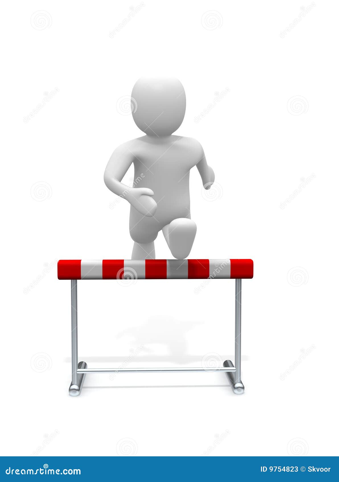 Man Jumping Over the Hurdle Stock Illustration - Illustration of ...