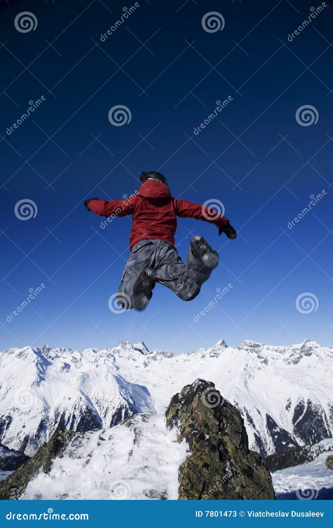 Man Jumping Over the Mountains Stock Image - Image of health, freedom ...