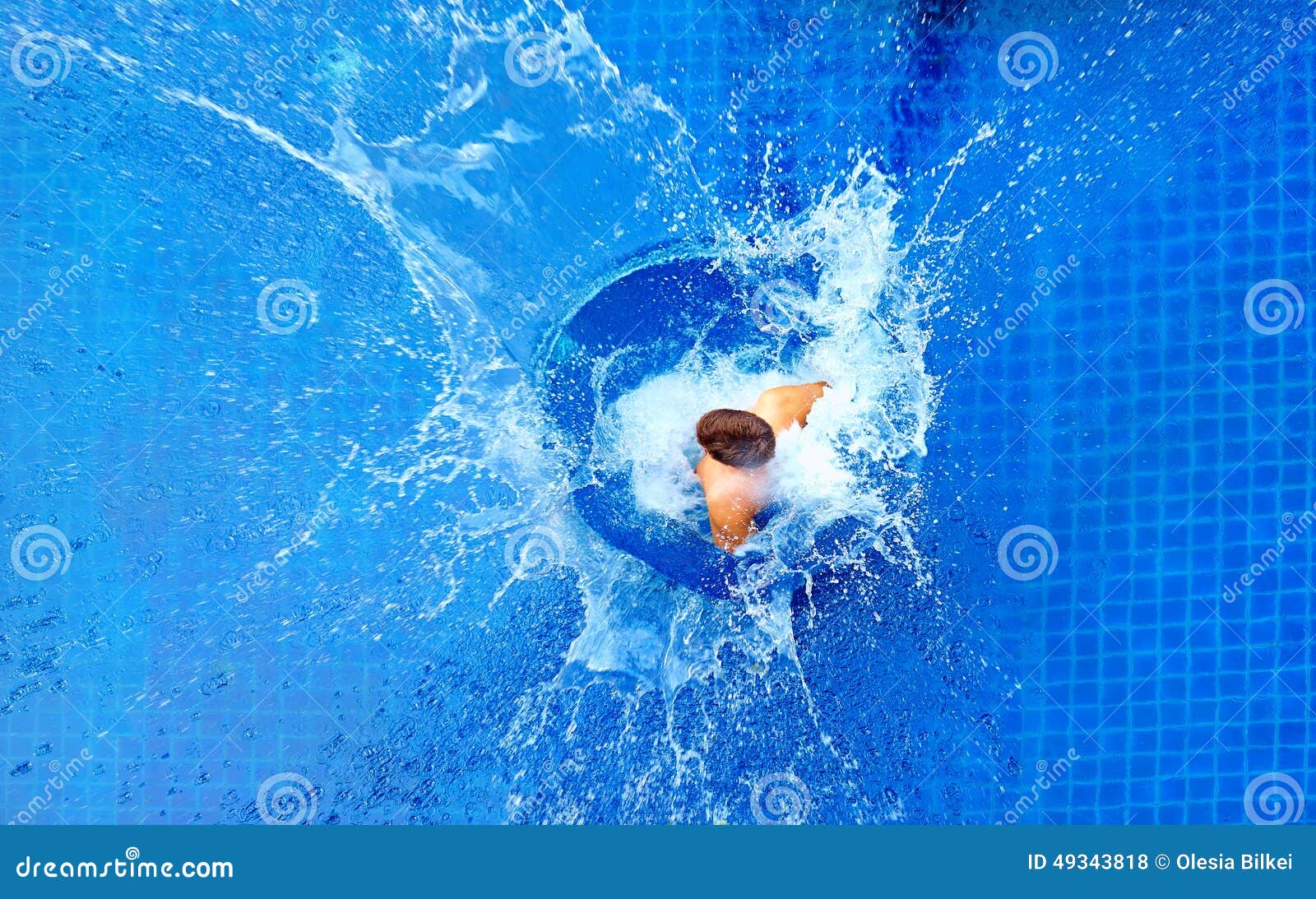 Man Jumping in Pool, Huge Splash Stock Photo - Image of swim, dive ...