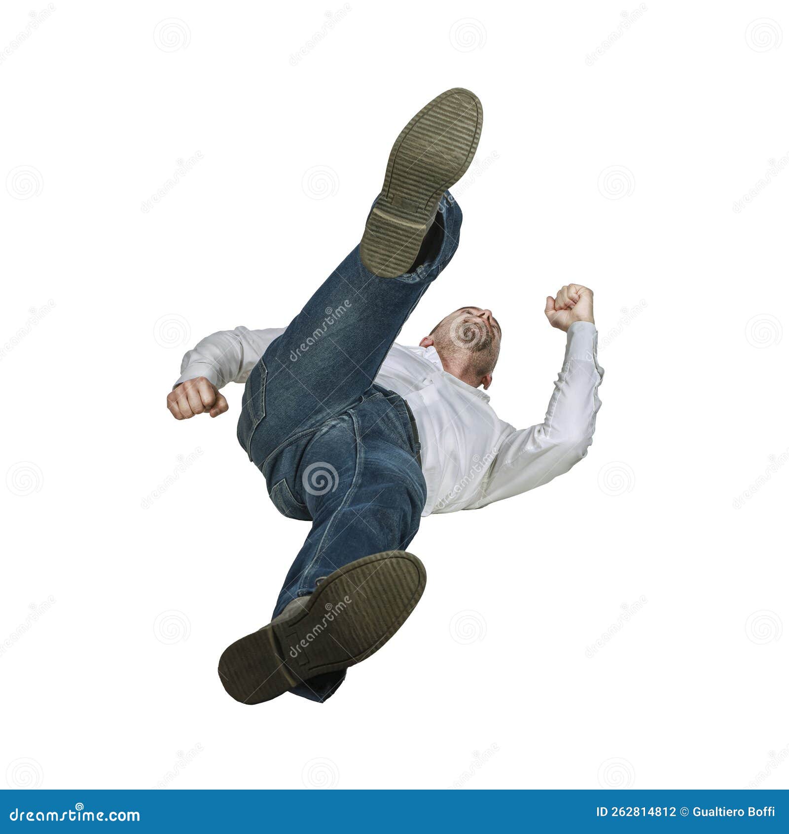 Man Jumping Seen from Below Stock Photo - Image of jump, businessman ...