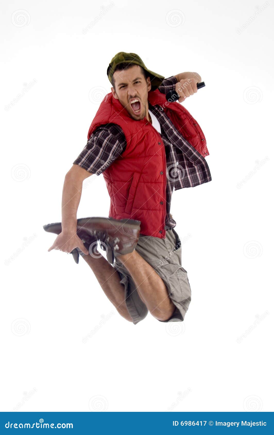 Man Jumping and Singing in the Air Stock Image - Image of concert ...