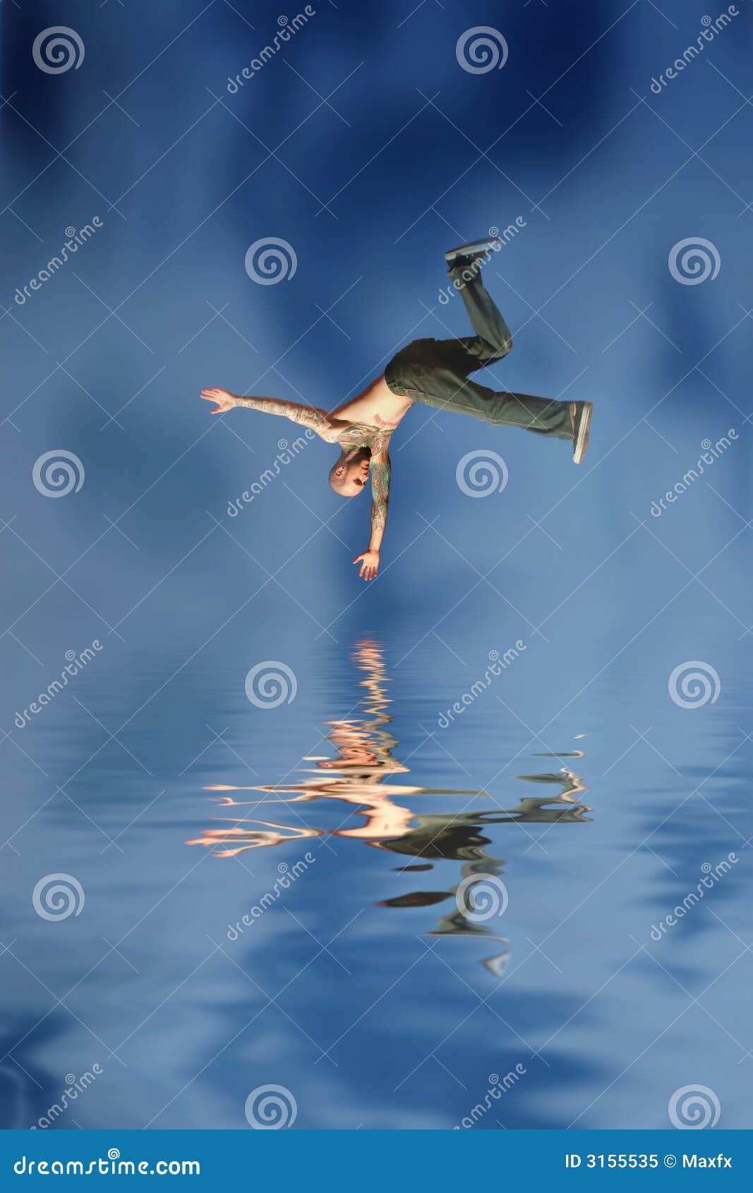 Man jumping in water stock image. Image of obstacle, finish - 3155535