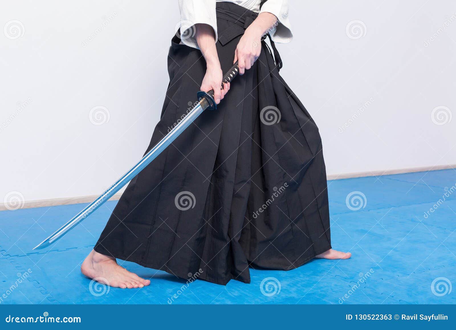 A Man with Katana on Iaido Practice Stock Image - Image of bushido ...