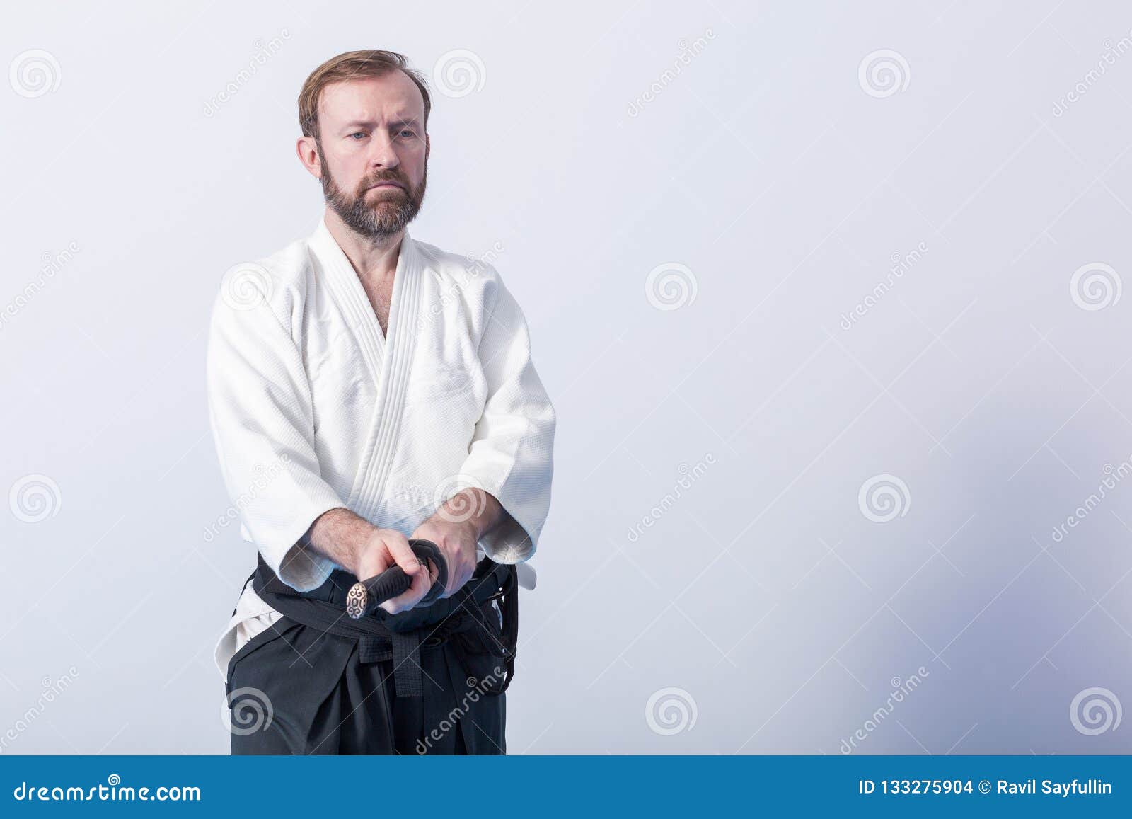 A Man with Katana on Iaido Practice Stock Photo - Image of fight, male ...