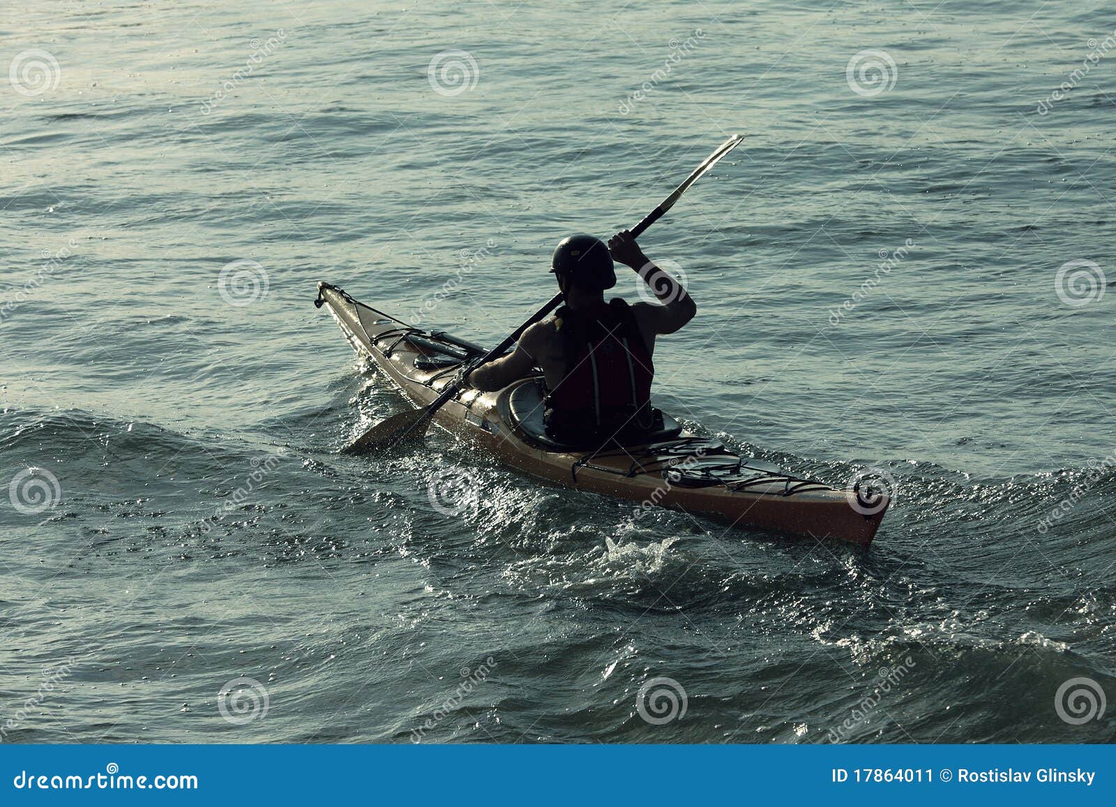 Man on kayak. stock image. Image of sports, nautical - 17864011