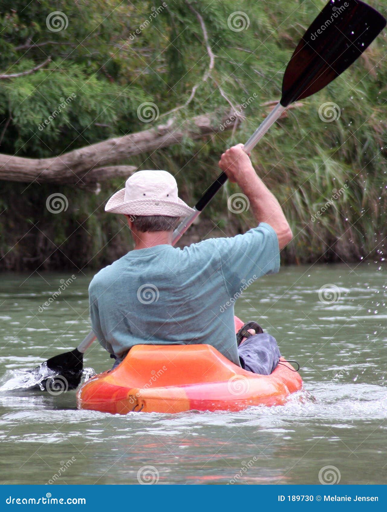 Man in Kayak stock photo. Image of kayaking, navigation - 189730