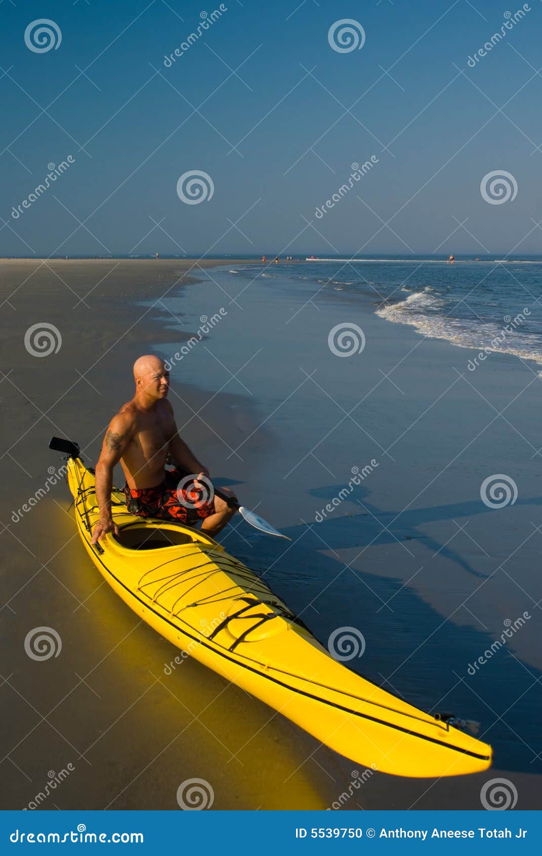 Man with Kayak stock photo. Image of exercising, kayak - 5539750