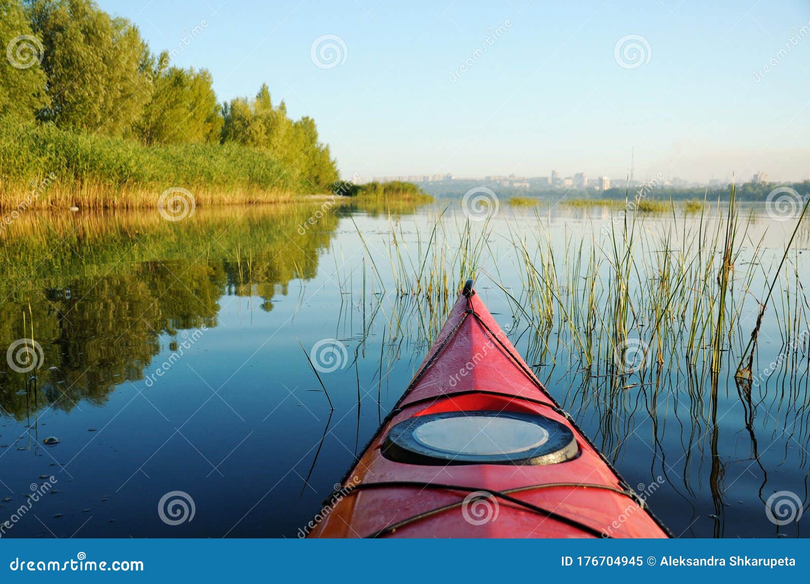 A Man on a Kayak on the River Stock Image - Image of gladness, canoe ...