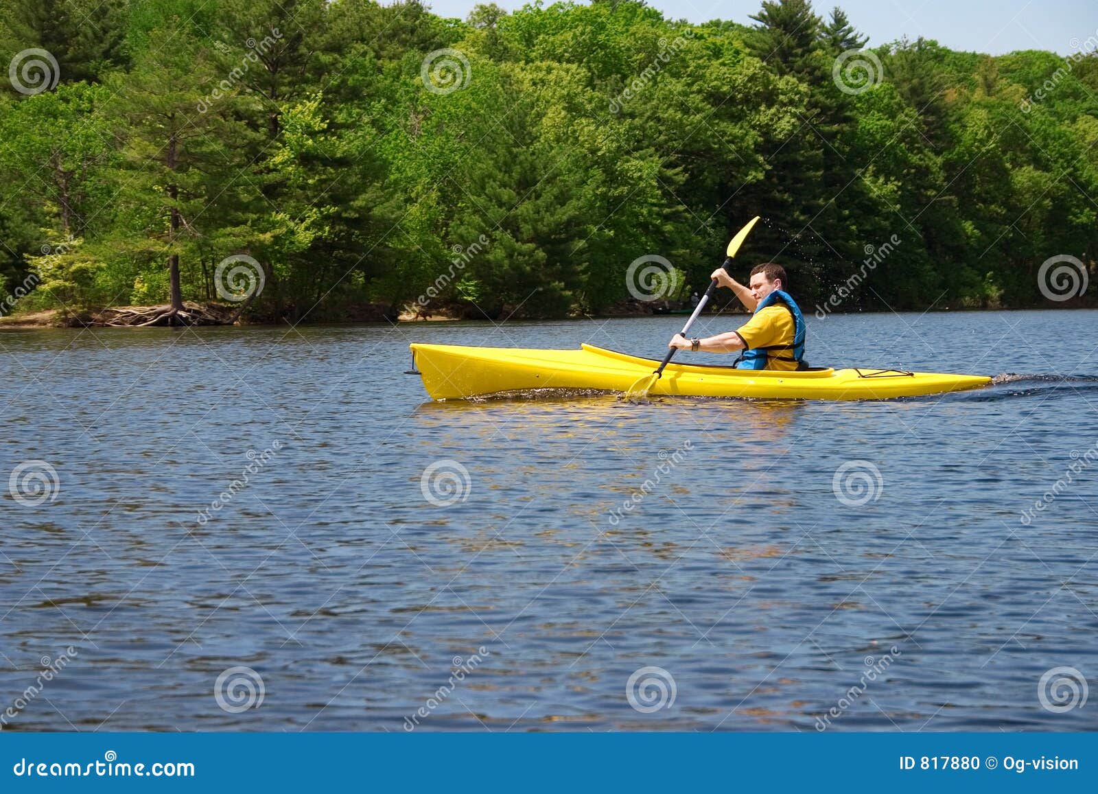 Man kayaking stock photo. Image of canoe, lifestyle, relaxation - 817880