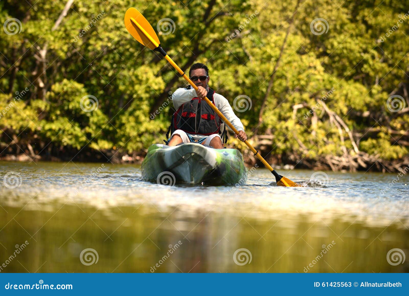 Man kayaking stock image. Image of sport, transportation - 61425563