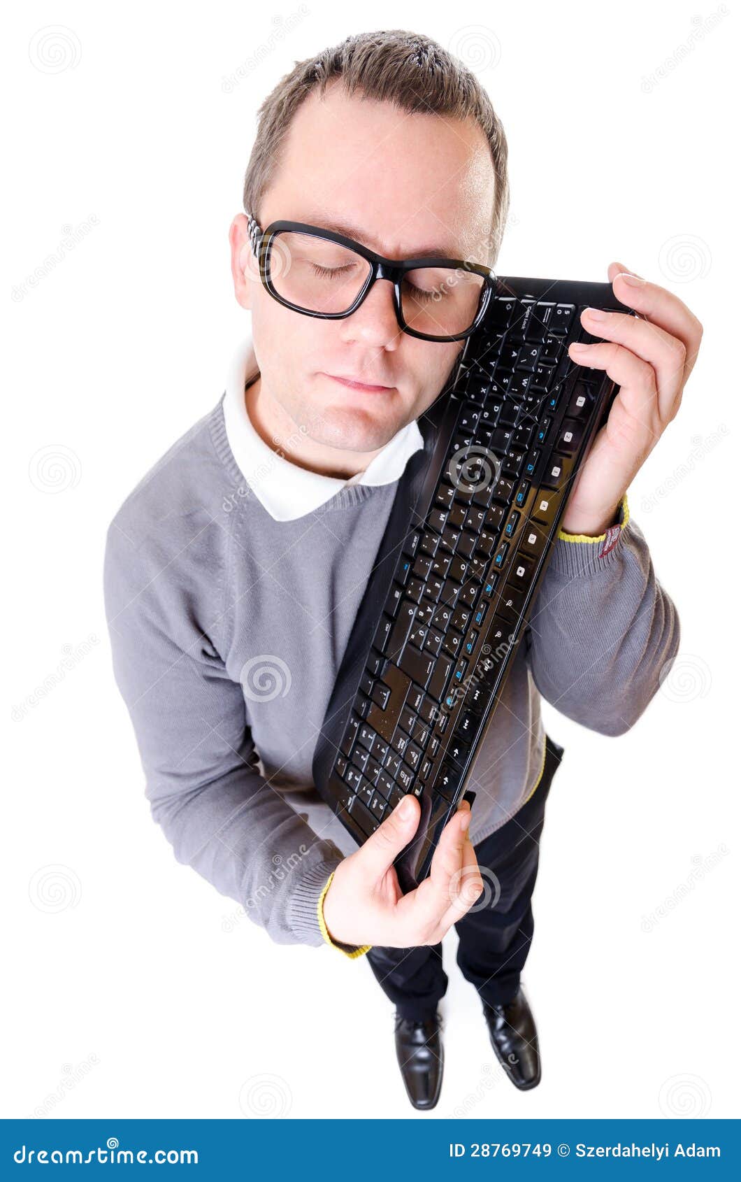 Man keep computer keyboard stock image. Image of lifestyle - 28769749