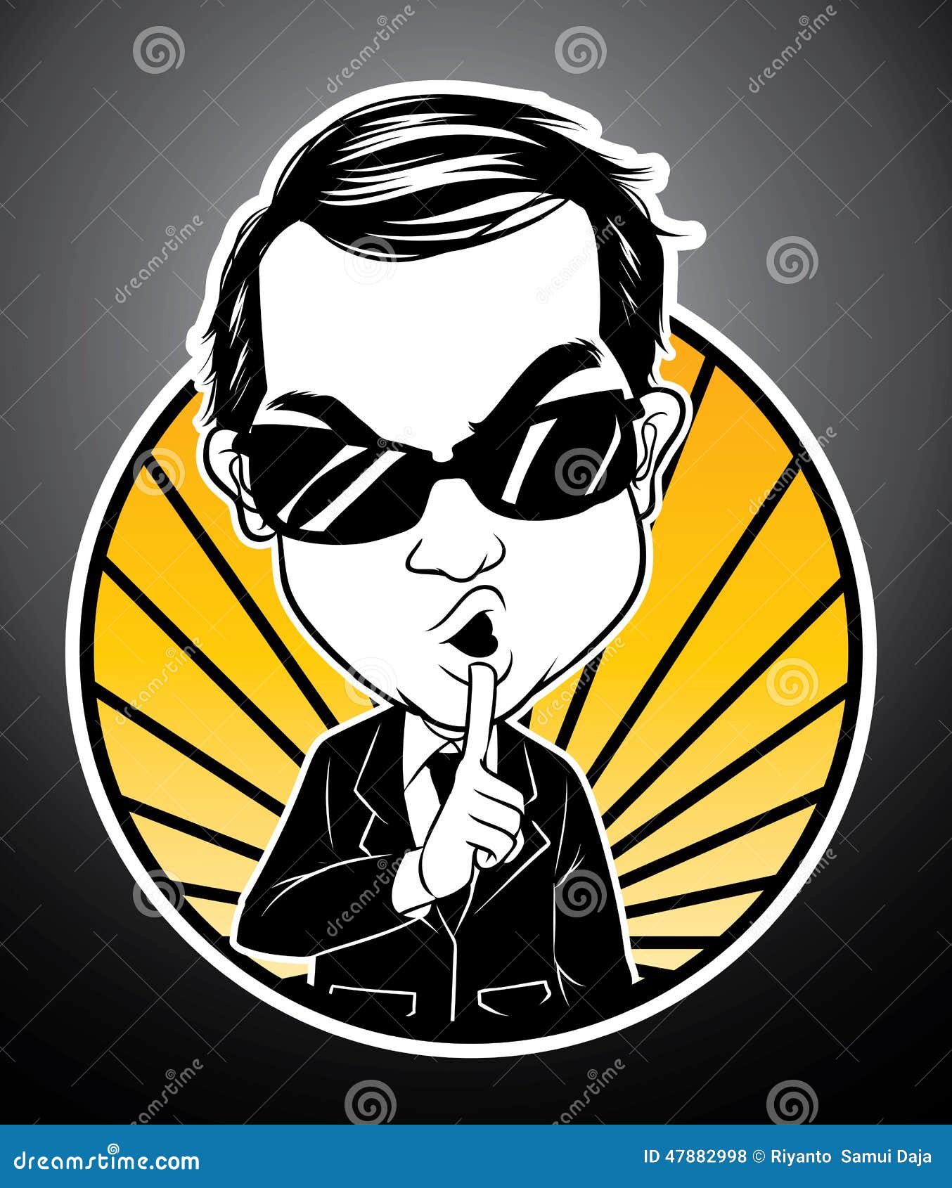 Man keep silent stock vector. Illustration of manager - 47882998