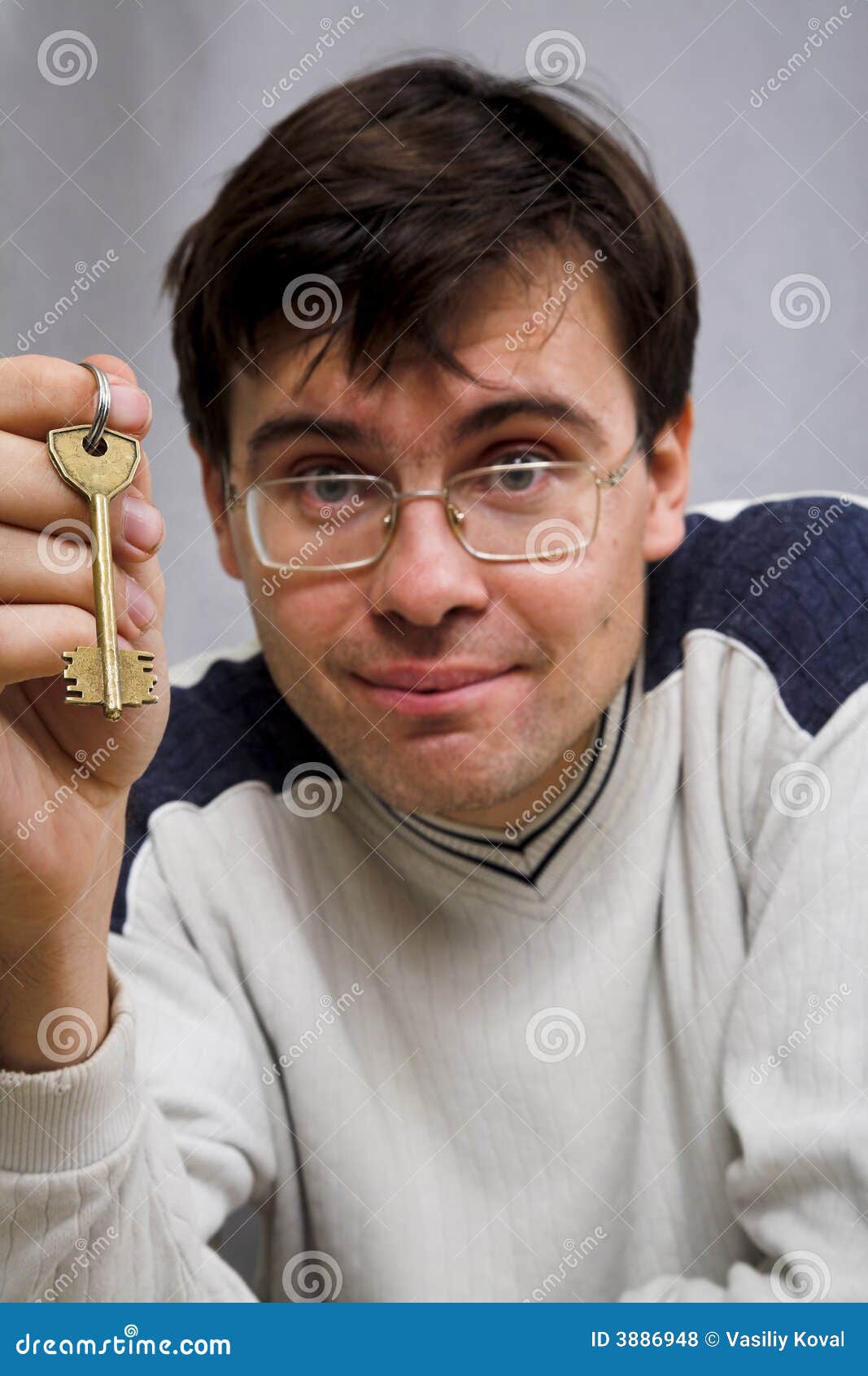 Man with key stock photo. Image of caucasian, lock, open - 3886948