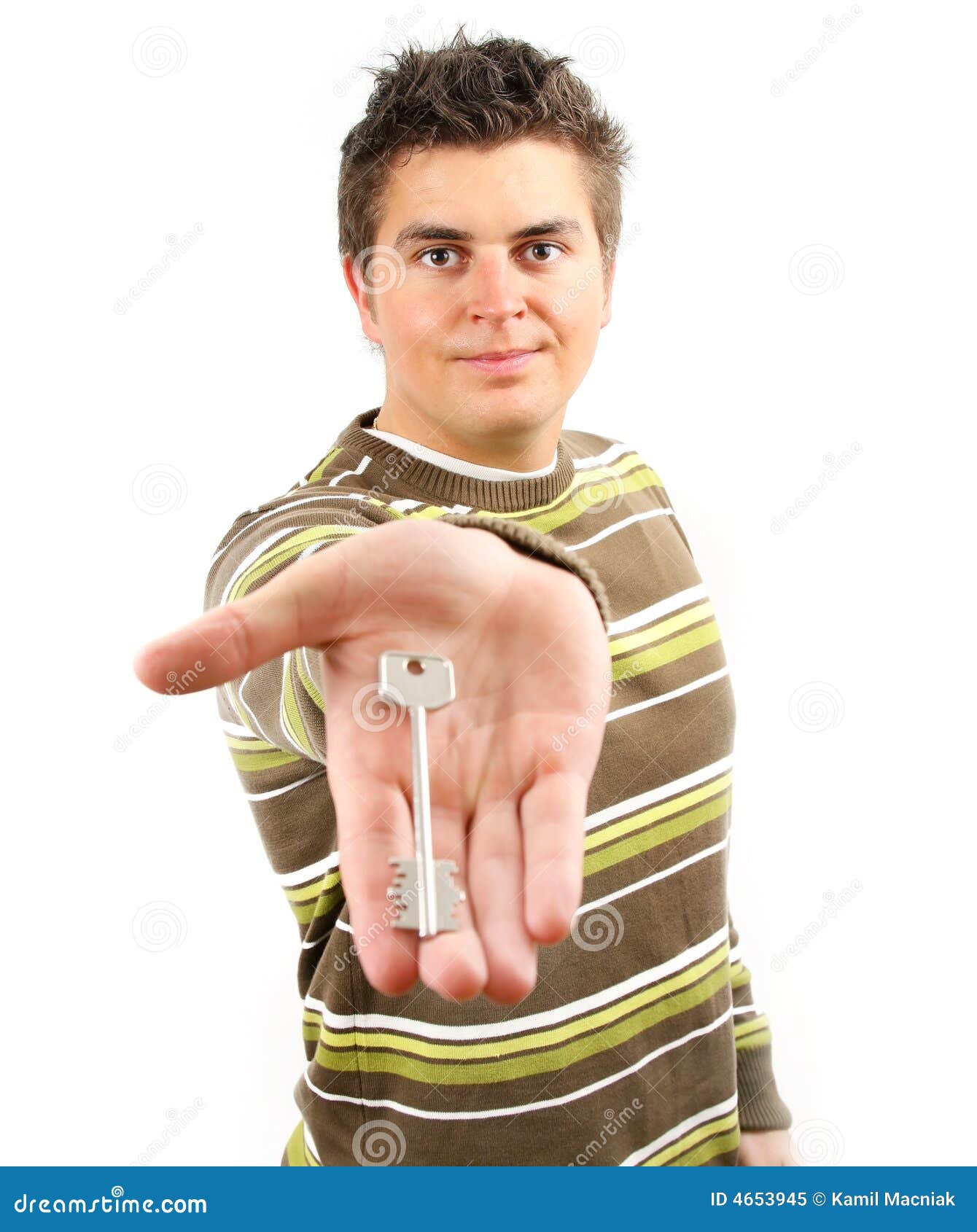 Man with key stock image. Image of sale, lock, estate - 4653945