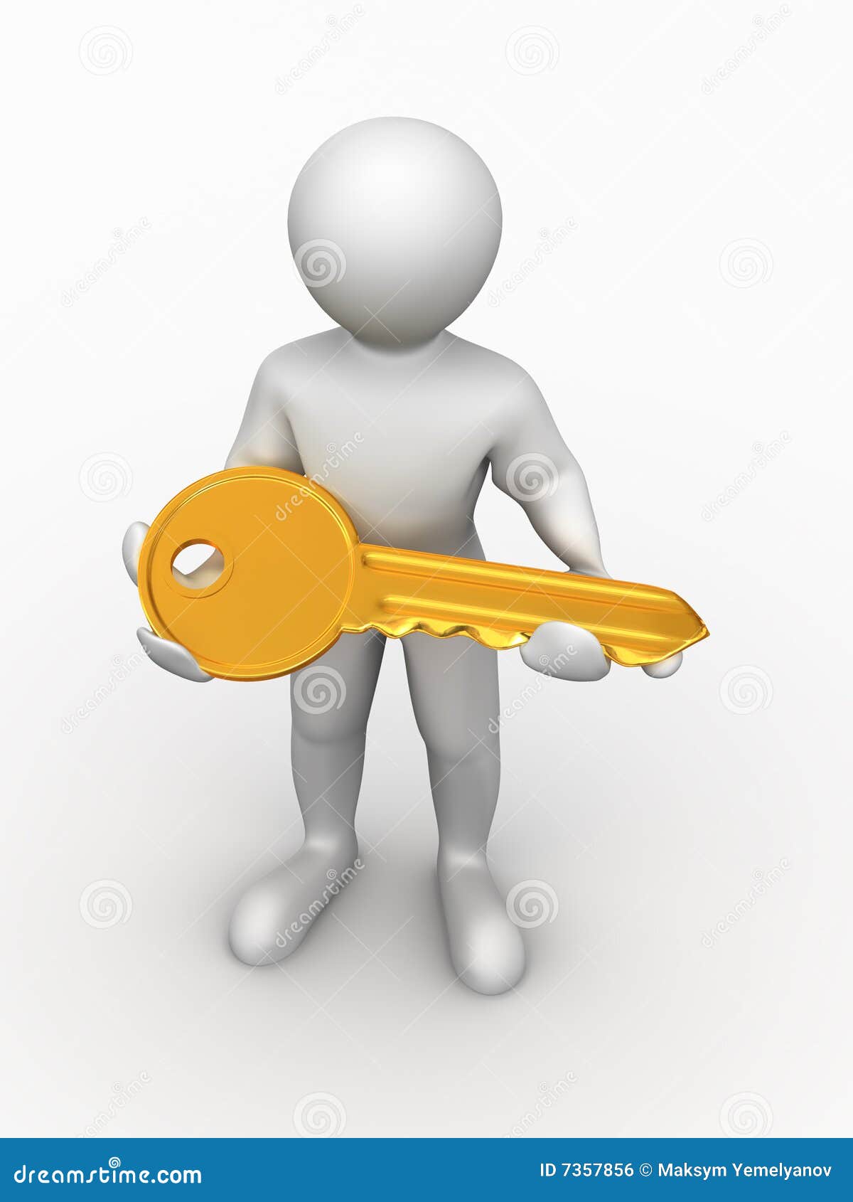 Man with key stock illustration. Illustration of door - 7357856