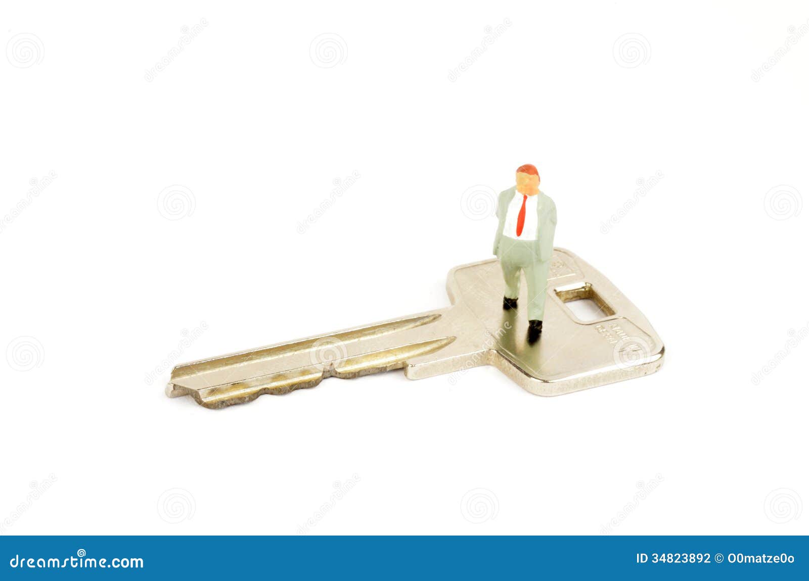Man on key stock photo. Image of income, minimum, figurine - 34823892